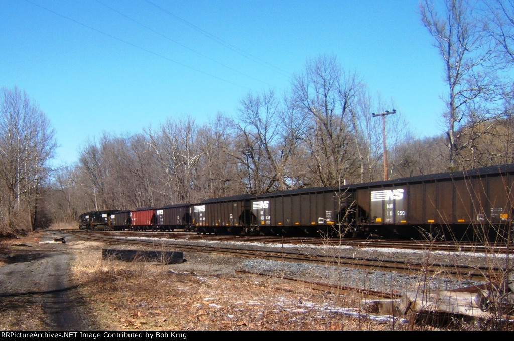 NS 6573 and NS 9378 head up the valley of Martin's Creek